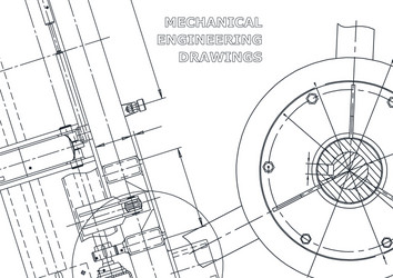 Mechanical engineering drawing Royalty Free Vector Image