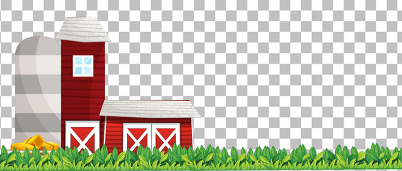 Chicken house on transparent background Royalty Free Vector