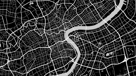 Shanghai map detailed map city Royalty Free Vector Image