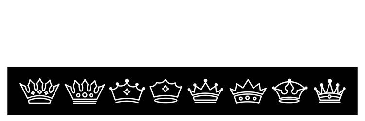 Crown icon set royal authority history Royalty Free Vector