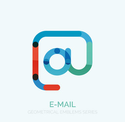 Email business symbol or at sign logo Royalty Free Vector