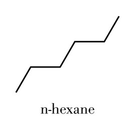 Hexane Skeletal Structure
