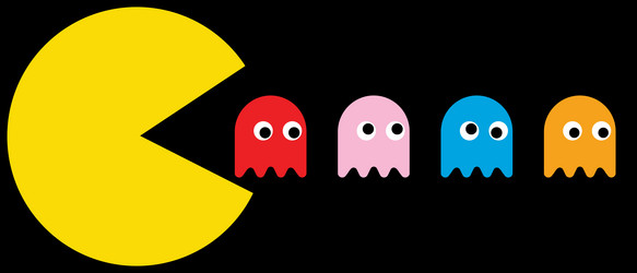 Pac-man characters set Royalty Free Vector Image