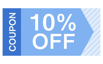 A simple 10 discount coupon for shopping Vector Image