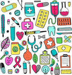 Set of medical elements collection Royalty Free Vector Image