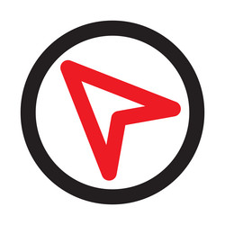 Location arrow icon gps - pointer Royalty Free Vector Image