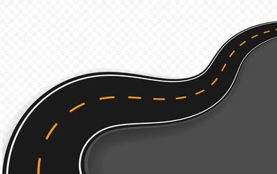 Curved road with markings Royalty Free Vector Image