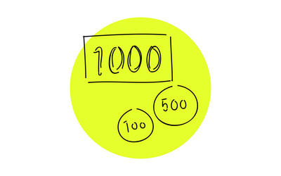 Handwritten simple icon local shelter Royalty Free Vector