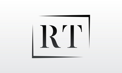 Initial rt letter logo with creative modern Vector Image