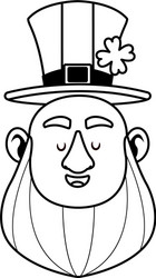 Saint patrick elf face Royalty Free Vector Image