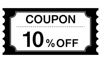 A simple 10 discount coupon for shopping Vector Image