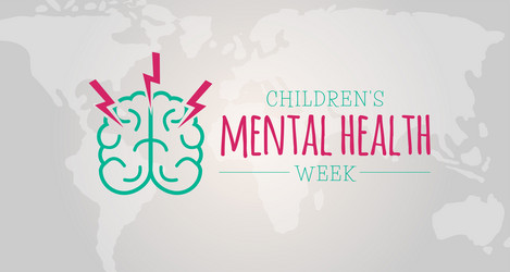 Children mental health week background banner Vector Image