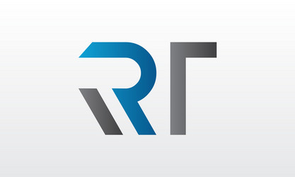 Initial rt letter logo with creative modern Vector Image