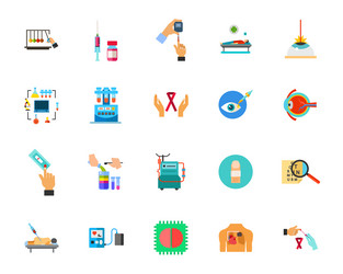 Medical examination icon set Royalty Free Vector Image