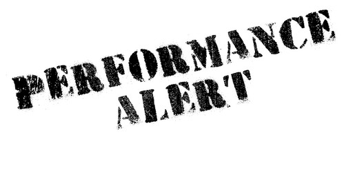 Performance alert rubber stamp Royalty Free Vector Image