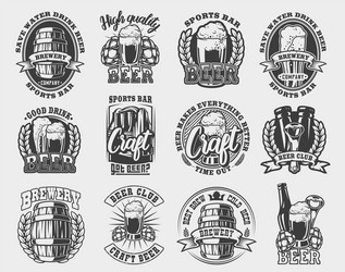Beer house emblem Royalty Free Vector Image - VectorStock