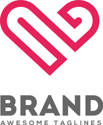 Continuous line three hearts hearts Royalty Free Vector