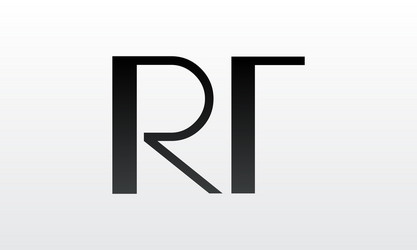 Initial rt letter logo with creative modern Vector Image