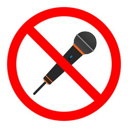 No recording sign microphone icon icon Royalty Free Vector