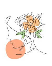One single line drawing of minimalist beauty Vector Image