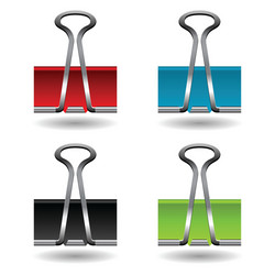 Hand drawn set of paper clip Royalty Free Vector Image