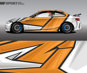 Racing car wrap design with special texture style Vector Image