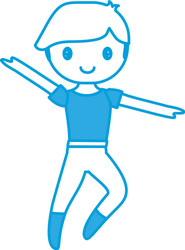 Ballet dancer boy icon Royalty Free Vector Image