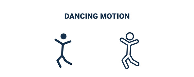Dancing motion icon outline dancing motion icon Vector Image