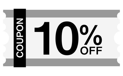 A simple 10 discount coupon for shopping Vector Image