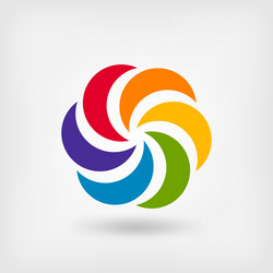 Abstract circle symbol in rainbow colors Vector Image