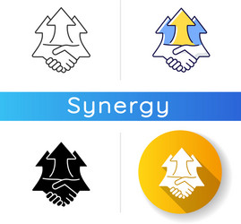 Synergy effects rgb color icon Royalty Free Vector Image