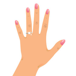 Hand and ring Royalty Free Vector Image - VectorStock