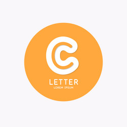 Art sketched fonts lowercase symbols letter c Vector Image