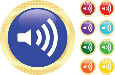 Sound button icon social media design Royalty Free Vector