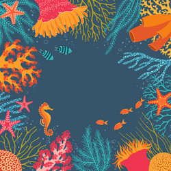 Underwater design elements Royalty Free Vector Image