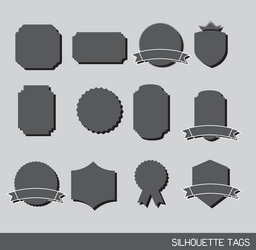 Silhouette labels over white background Royalty Free Vector