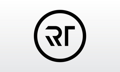 Initial rt letter logo with creative modern Vector Image