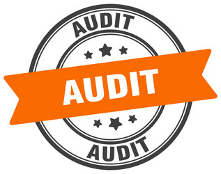 Audit stamp label on transparent background Vector Image