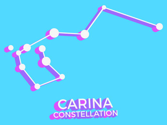 Circinus constellation 3d symbol constellation Vector Image