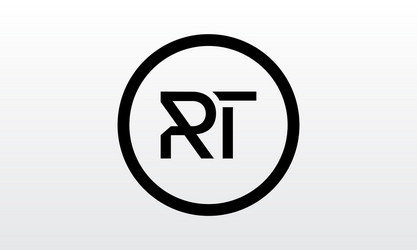 Initial rt letter logo with creative modern Vector Image