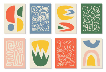 Kids posters set scandinavian childish print Vector Image