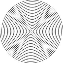 Simple black and white spiral fingerprint design Vector Image