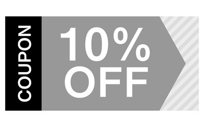 A simple 10 discount coupon for shopping Vector Image