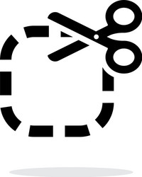 Cut file icon on white background Royalty Free Vector Image