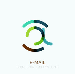Email business symbol or at sign logo Royalty Free Vector