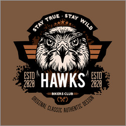 Hawks head logo template hawk mascot graphic Vector Image