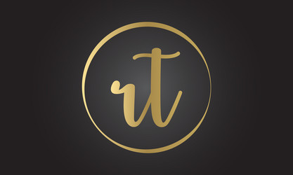 Initial rt letter logo with creative modern Vector Image