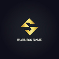 Rs - gold logotype elegant template for company Vector Image