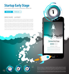 Startup infographic poster template Royalty Free Vector