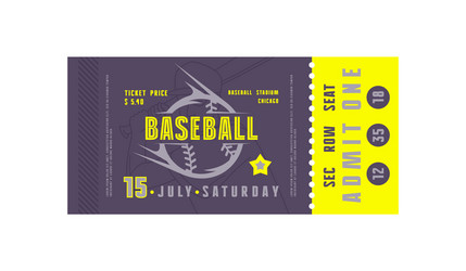 Baseball Ticket Template Vector Images (over 110)